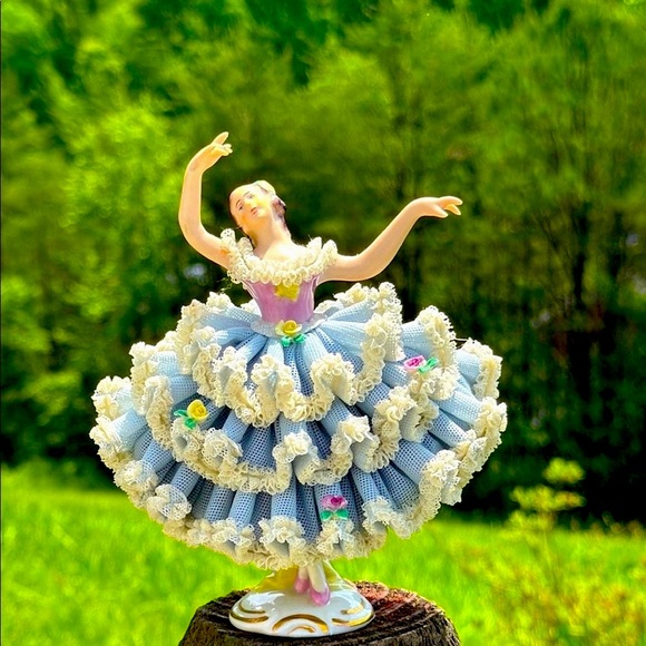 Dresden Germany | Other | Vintage Dresden German Lace Figurine | Poshmark